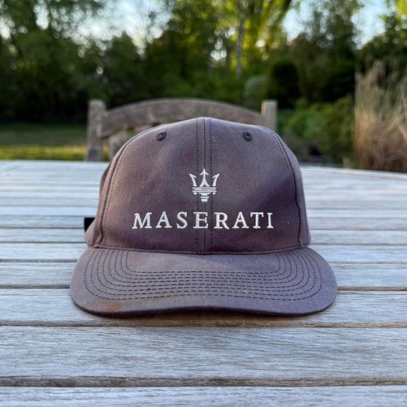 Accessories | Vintage Maserati Car Brand Grey Sun Faded Hat | Poshmark